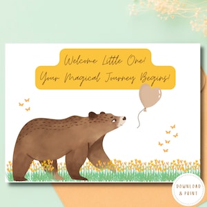 Welcome Baby Card New Baby Welcome Little One Gender Neutral Printable ...