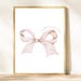Pink Bow Nursery Print, Coquette Poster, Vintage Nursery, Baby Girl ...
