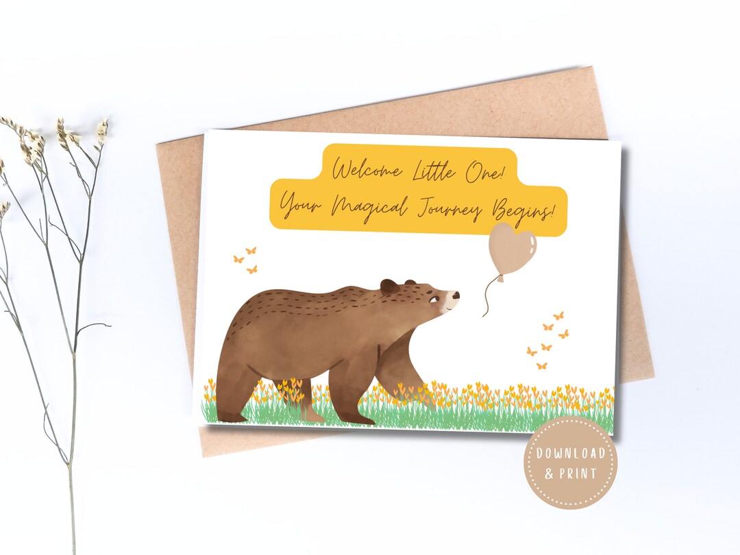 Welcome Baby Card New Baby Welcome Little One Gender Neutral Printable ...