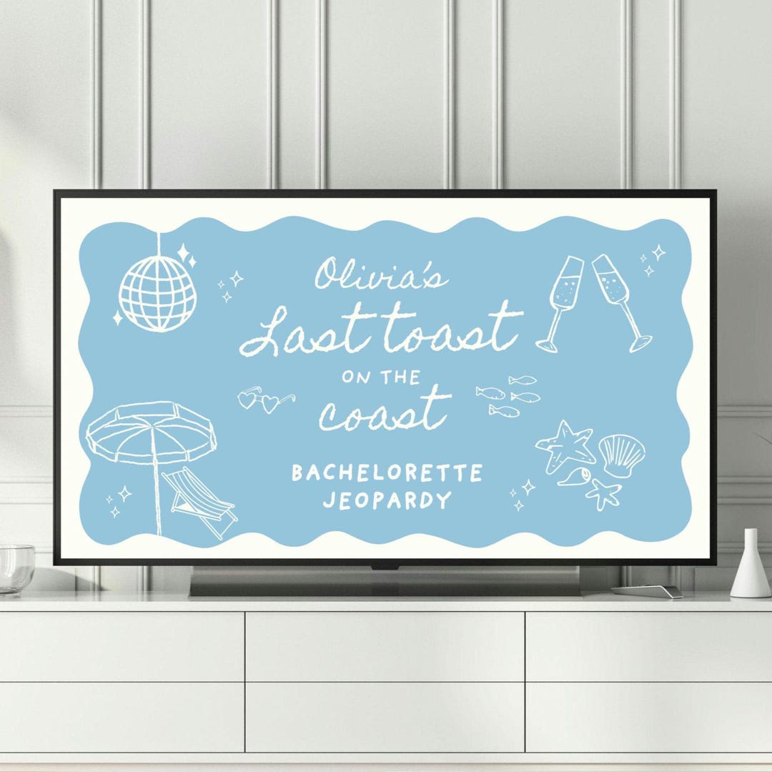 Coastal Bachelorette Party Jeopardy Game Template Last Toast on the ...