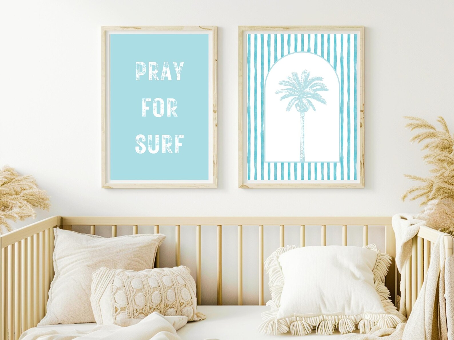 Surf Wall Art Bundle, Boys Beach Nursery Printable, Coastal Blue Room ...