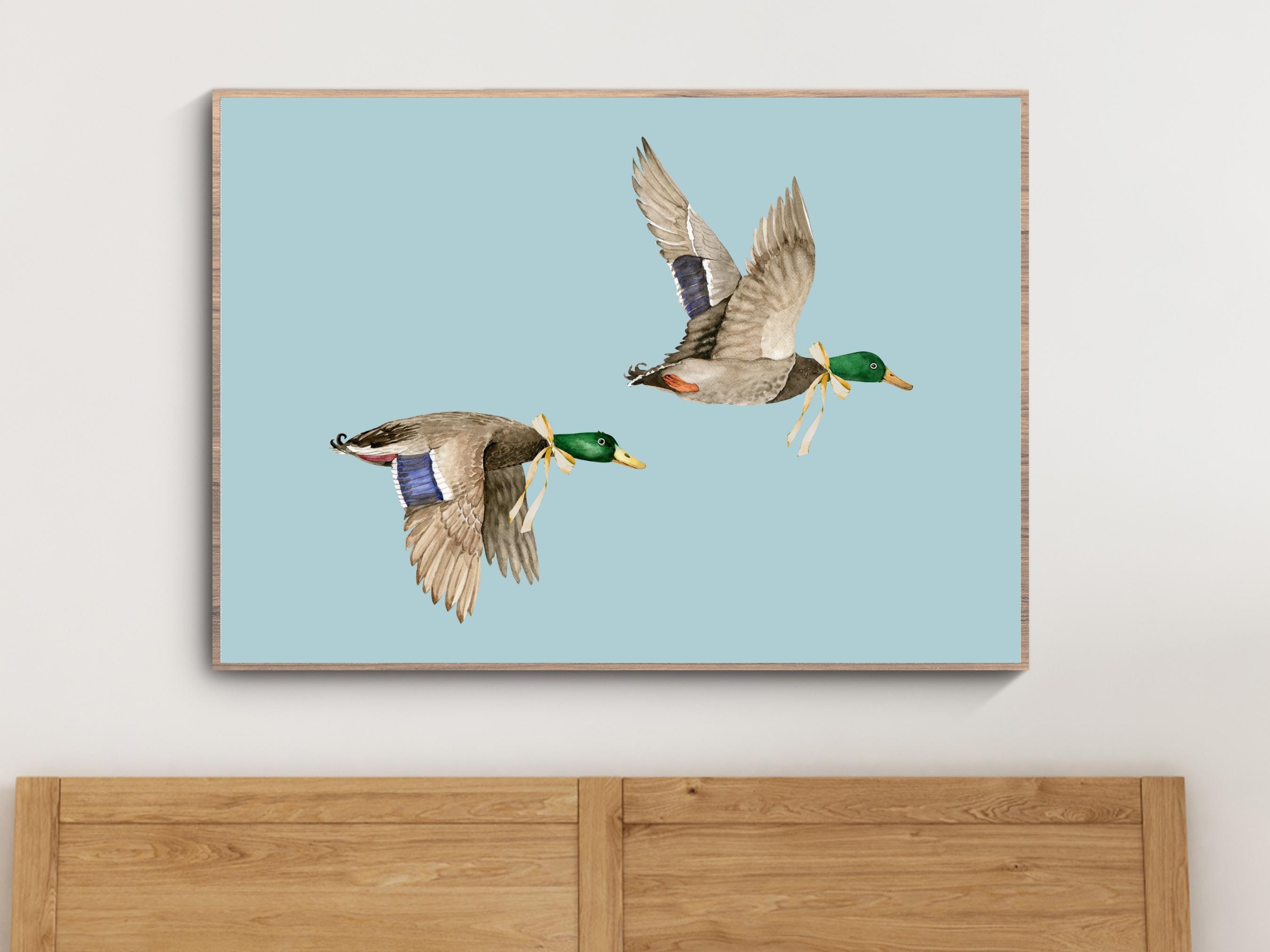 Mallard Duck Wall Art, Printable Duck Decor, Boys Nursery Print ...