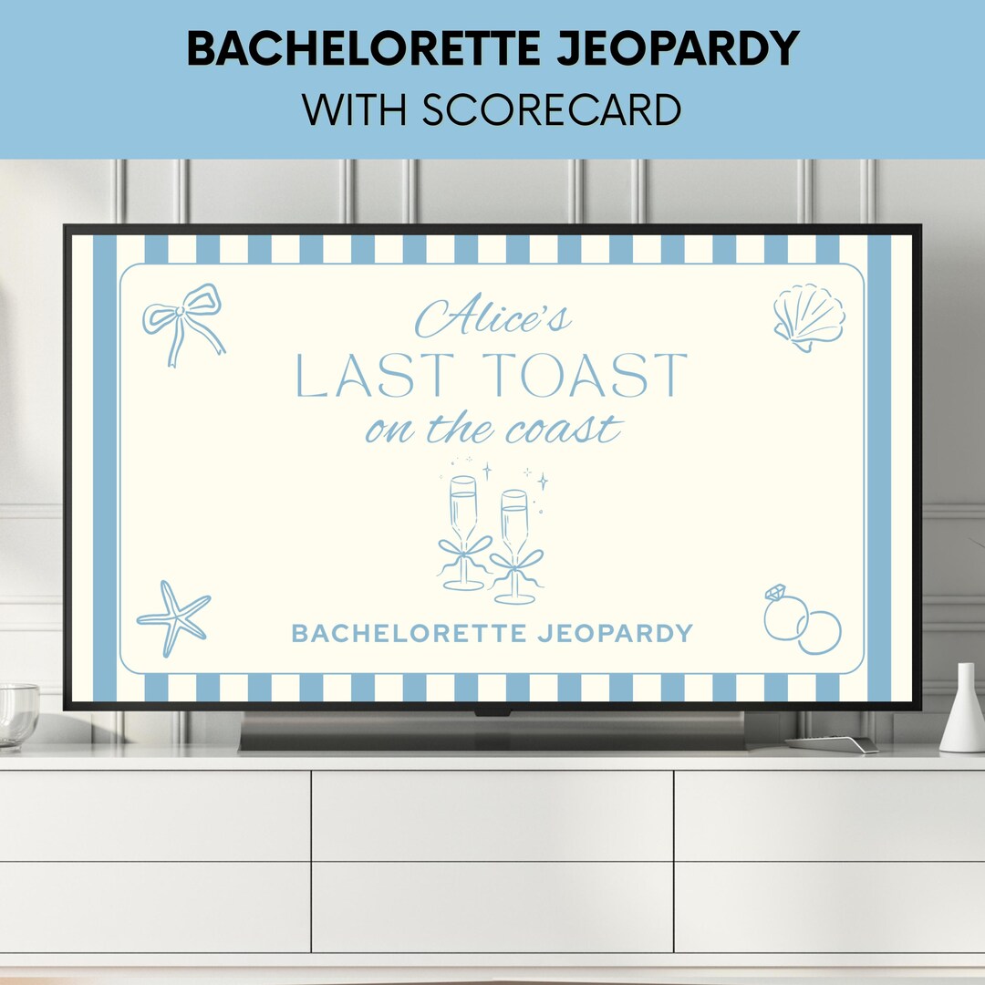 Coastal Bachelorette Jeopardy Template Last Toast on Coast Bachelorette ...