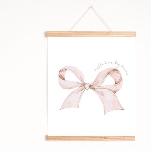 Pink Bow Nursery Print, Coquette Poster, Vintage Nursery, Baby Girl ...