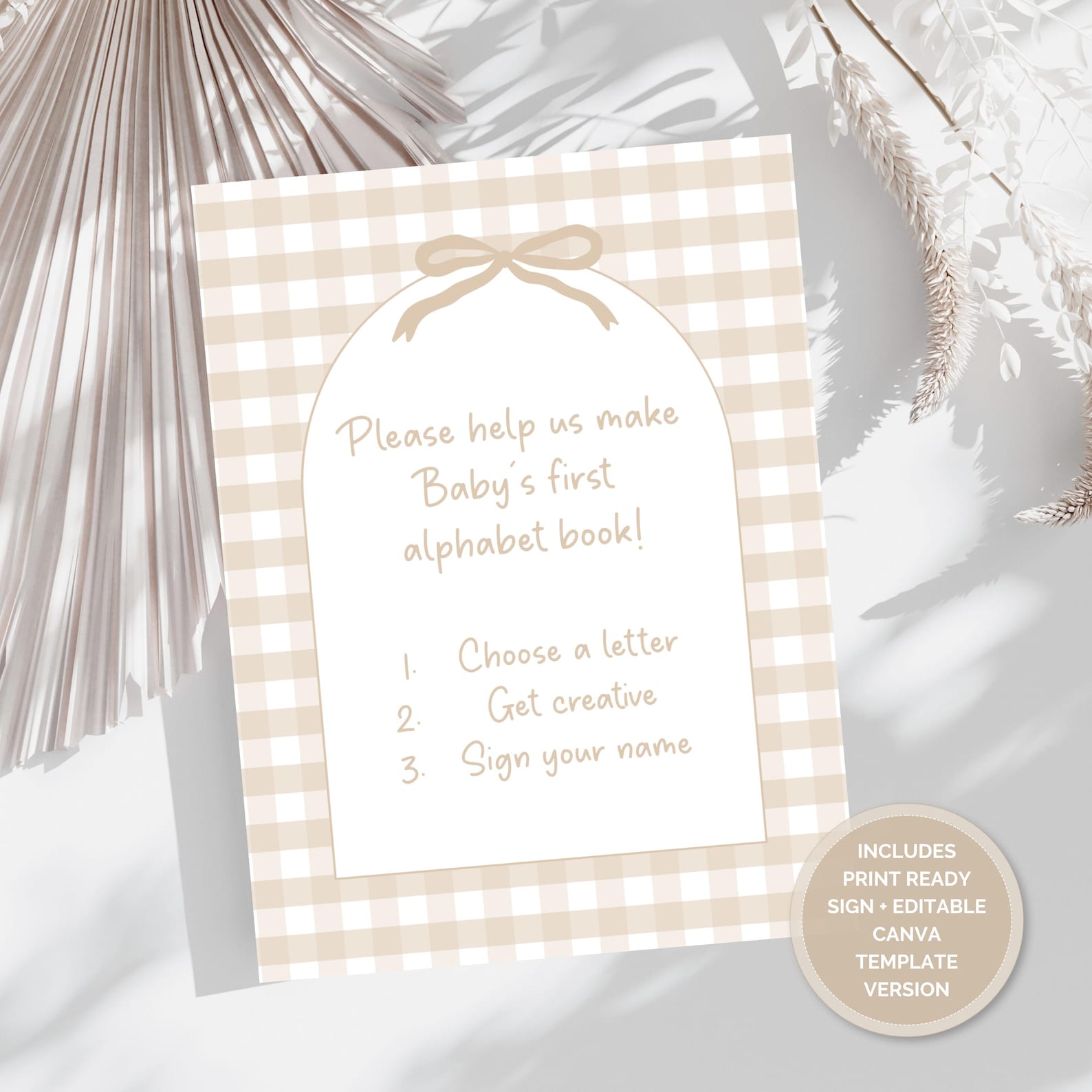 Baby's First ABC Book - Fun Baby Shower Coloring Activity, Blank ABC ...
