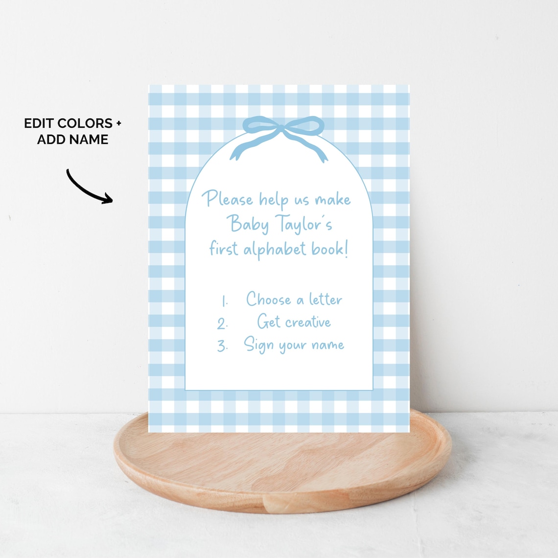 Baby's First ABC Book - Fun Baby Shower Coloring Activity, Blank ABC ...