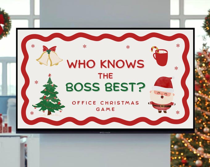 Office Holiday Who Knows the Boss Best Game, Christmas Party Printable ...
