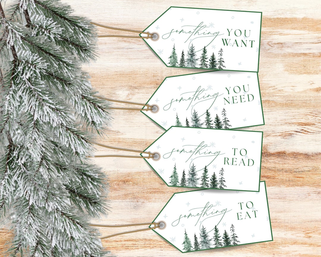 Printable Christmas Gift Tags, Something Gift Tag, Forest Favor Tag ...