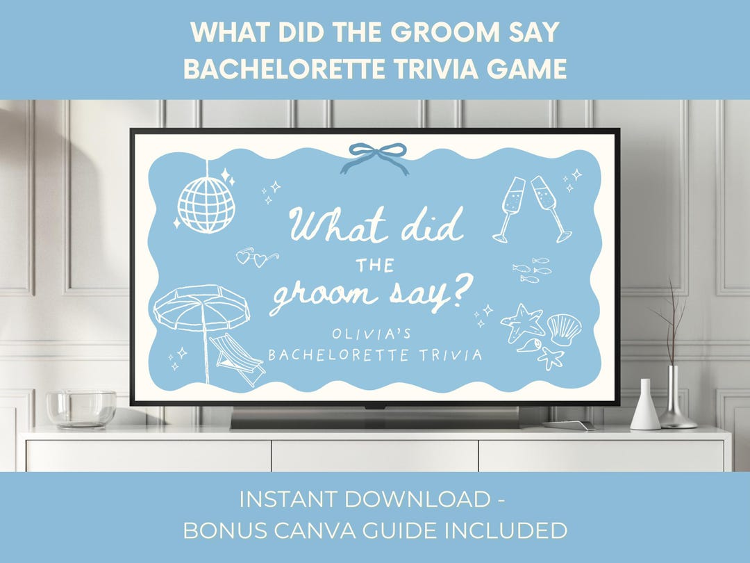 What Did the Groom Say Bachelorette Trivia Game, Bach Drinking Game for ...
