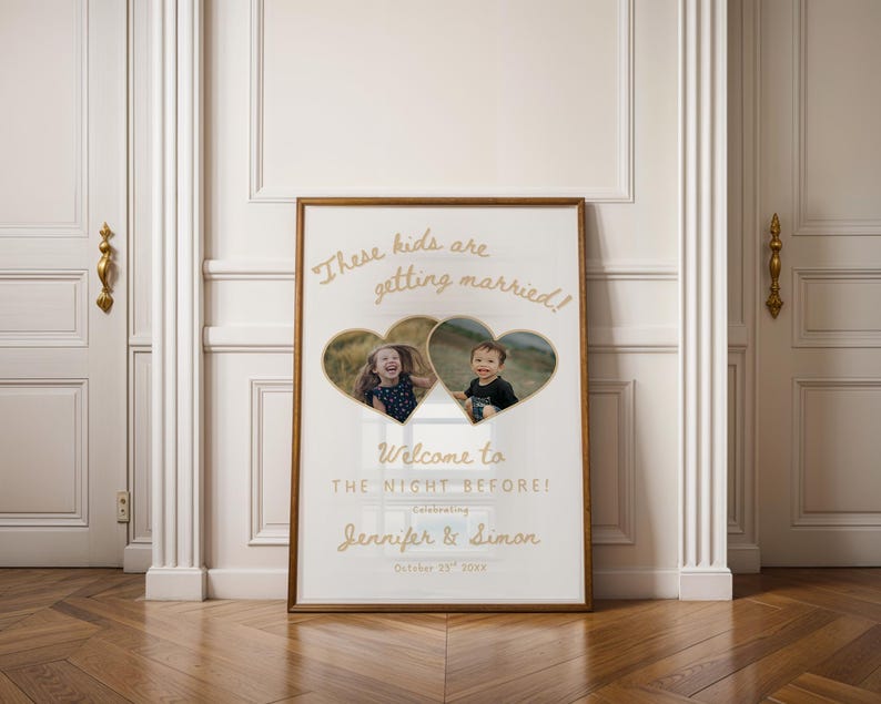 The Night Before Wedding Sign, Rehearsal Dinner Sign, Photo Welcome ...