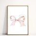 Pink Bow Nursery Print, Coquette Poster, Vintage Nursery, Baby Girl ...