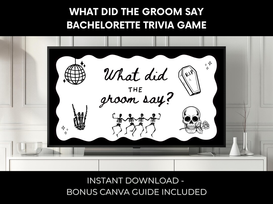 Bride or Die What Did the Groom Say Trivia Game, Til Death Do Us Party ...
