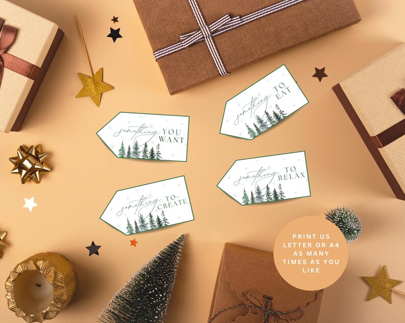 Printable Christmas Gift Tags, Something You Need Festive Tag Set ...