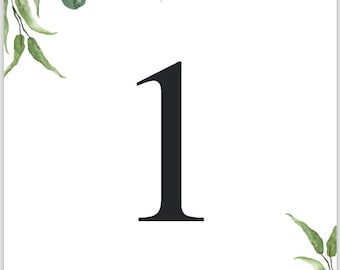 1-25 Pastel Rainbow Table Numbers - Etsy