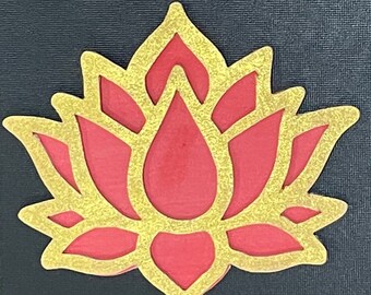 Set of 6 Card Stock Stock Lotus Cutout/lotus Shapes Paper Cuts/lotus ...