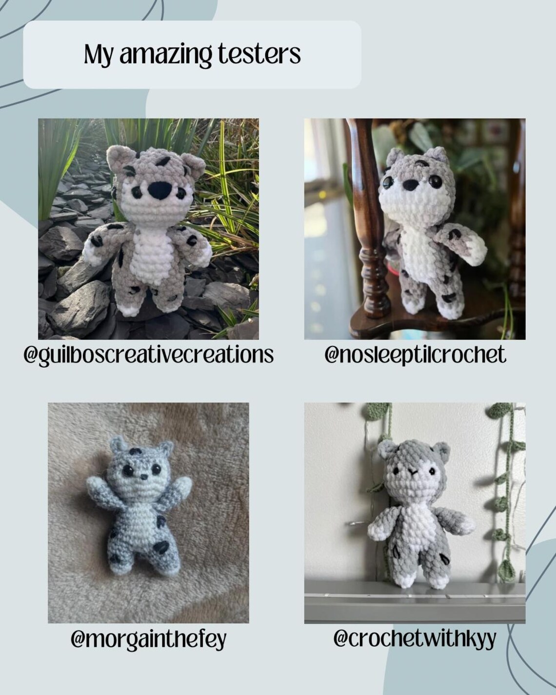 Snow Leopard No Sew PDF Crochet Pattern Amigurumi - Etsy