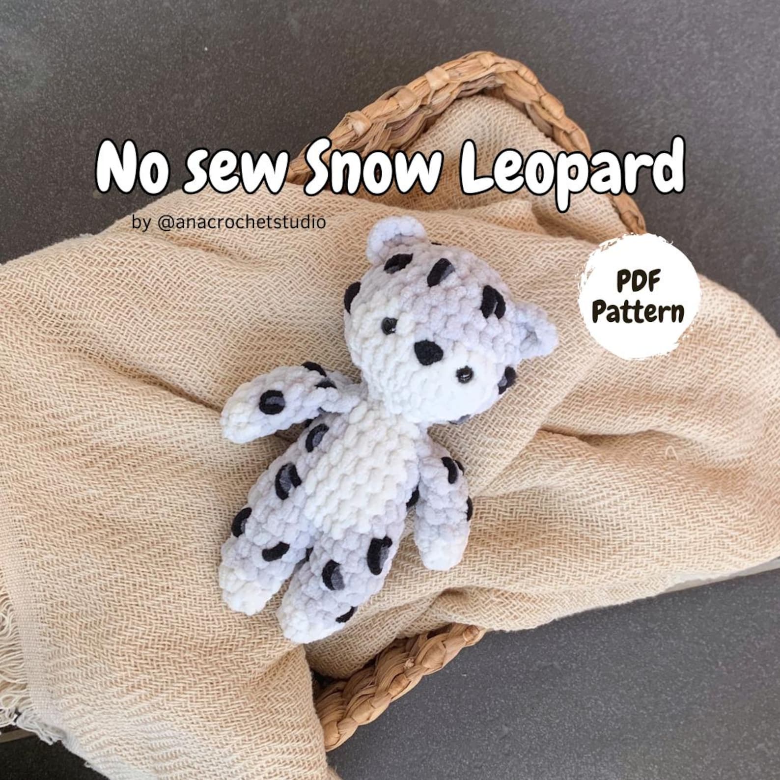 Snow Leopard No Sew PDF Crochet Pattern Amigurumi - Etsy