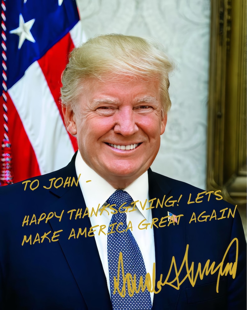 Personalized President Donald Trump happy Thanksgiving Custom Name ...