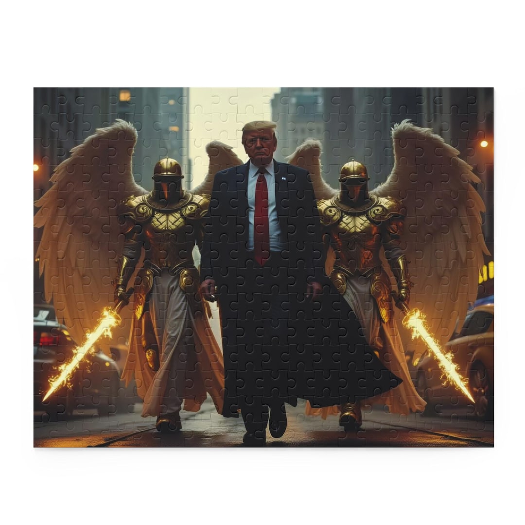 President Donald Trump Guardian Angels Puzzle (120, 252, 500-piece) - Etsy