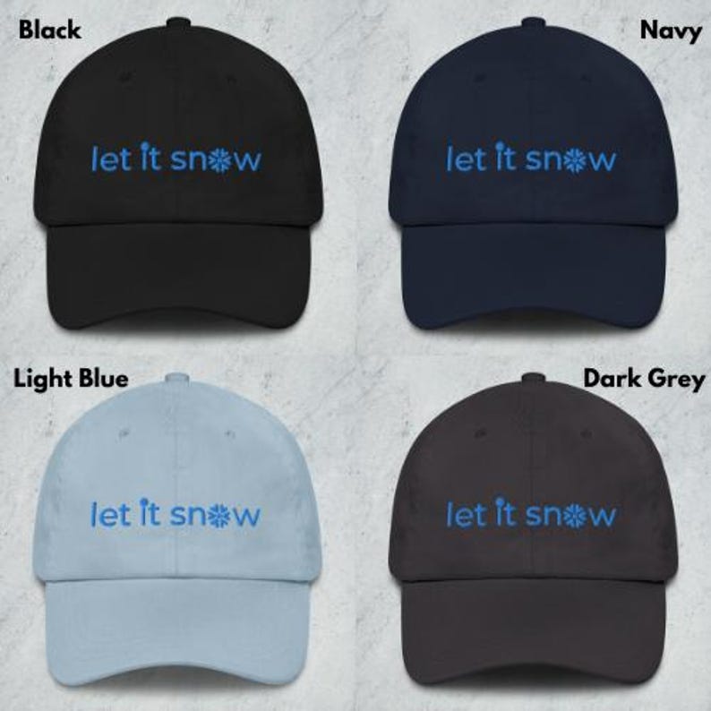 Let It Snowflake AI Data Cloud Baseball Dad Hat Christmas Holiday ...