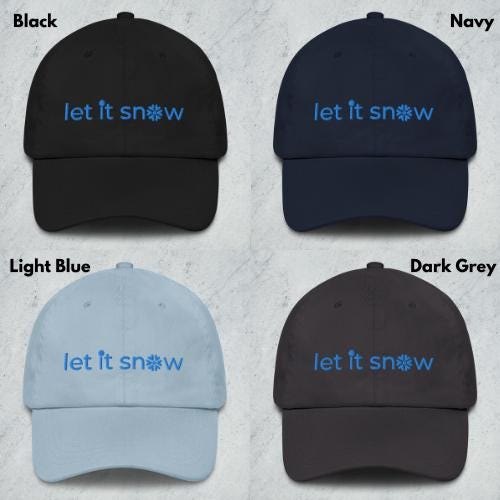 Let It Snowflake AI Data Cloud Baseball Dad Hat Christmas Holiday ...