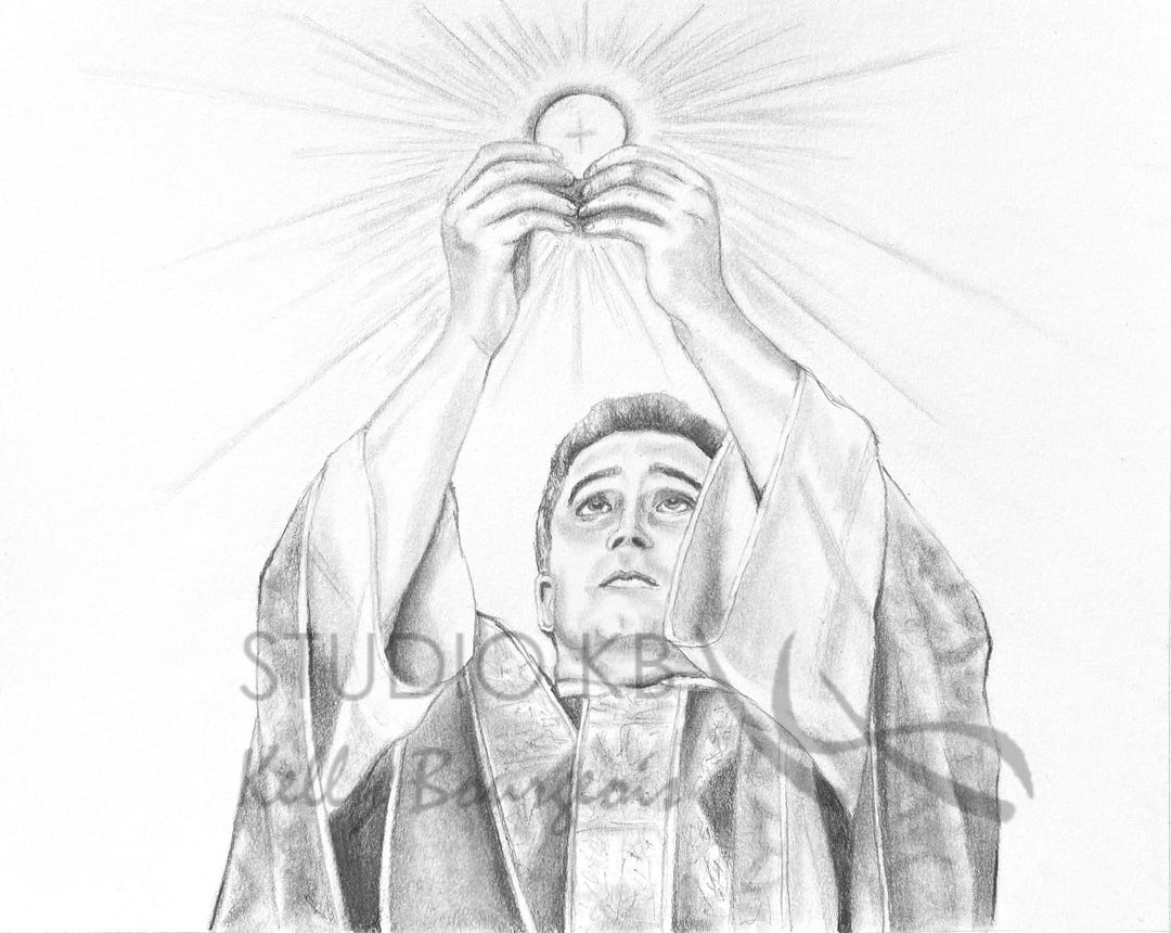 Fr. Mark Beard, "first Mass" _ (horizonal Orientation)_prints - Etsy