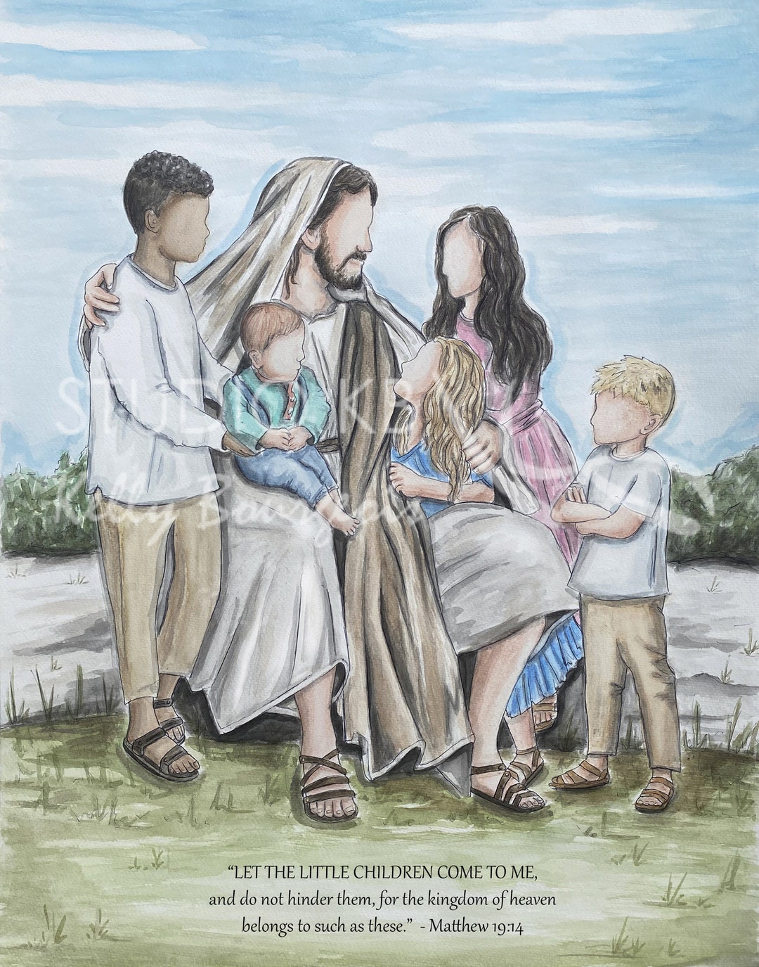 Jesus & the Children - Prints - Etsy