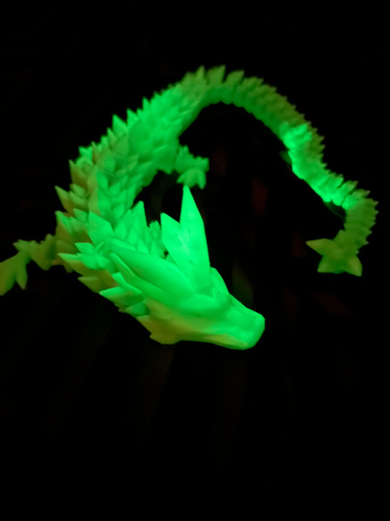 Glow-up Glow in the Dark Dragon. Crystal Dragon Shelf Pet and Fidget ...
