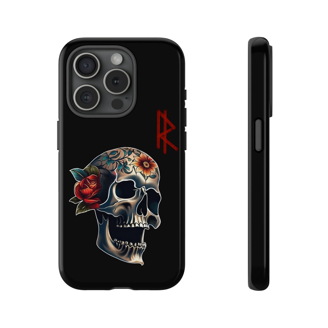 Sream Floral Skull Tough Cases, Tattoo Case, Sunflower, Rose, Phone ...