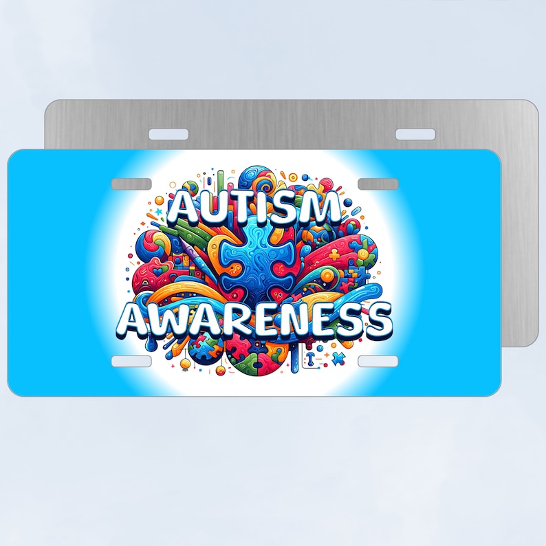 Autism Awareness PNG, Digital Download, POD Design, 12 by 6 Inch Car ...