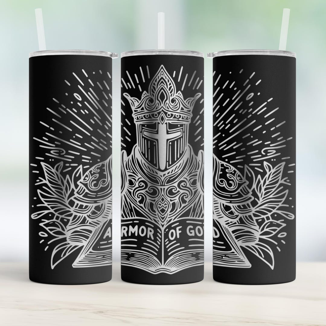 Armor of God Laser SVG, Seamless Laser SVG, 20 Oz Tumbler Full Wrap ...