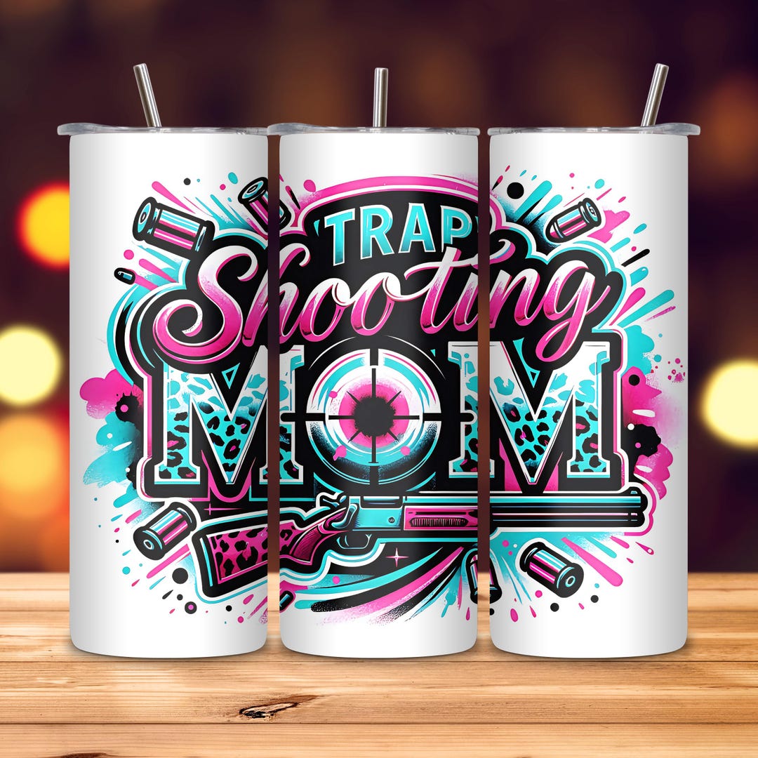 Trap Shooting Mom Tumbler Wrap, Personalized Football Tumbler, 20 Oz ...