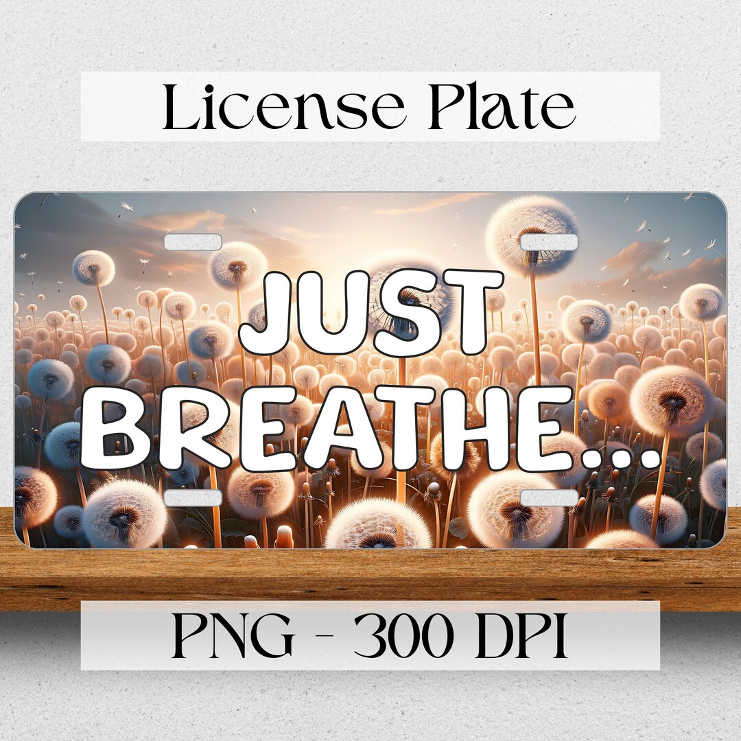 Just Breathe PNG, Dandelions PNG, Digital Download, POD Design, 12 by 6 ...