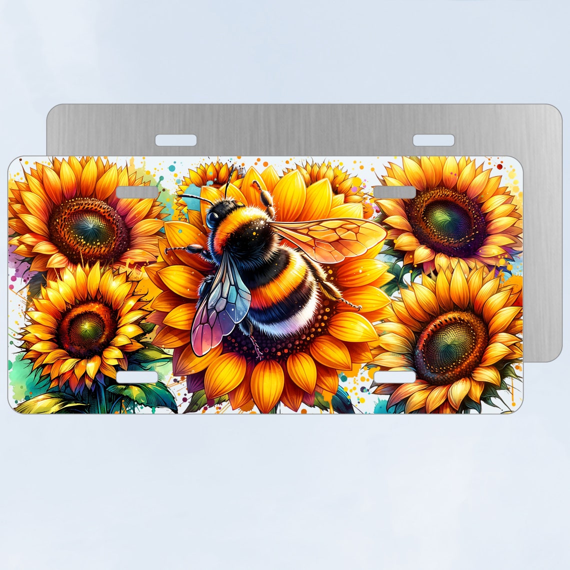 Bumblebee PNG, Sunflowers PNG, Digital Download, POD Design, 12 by 6 ...