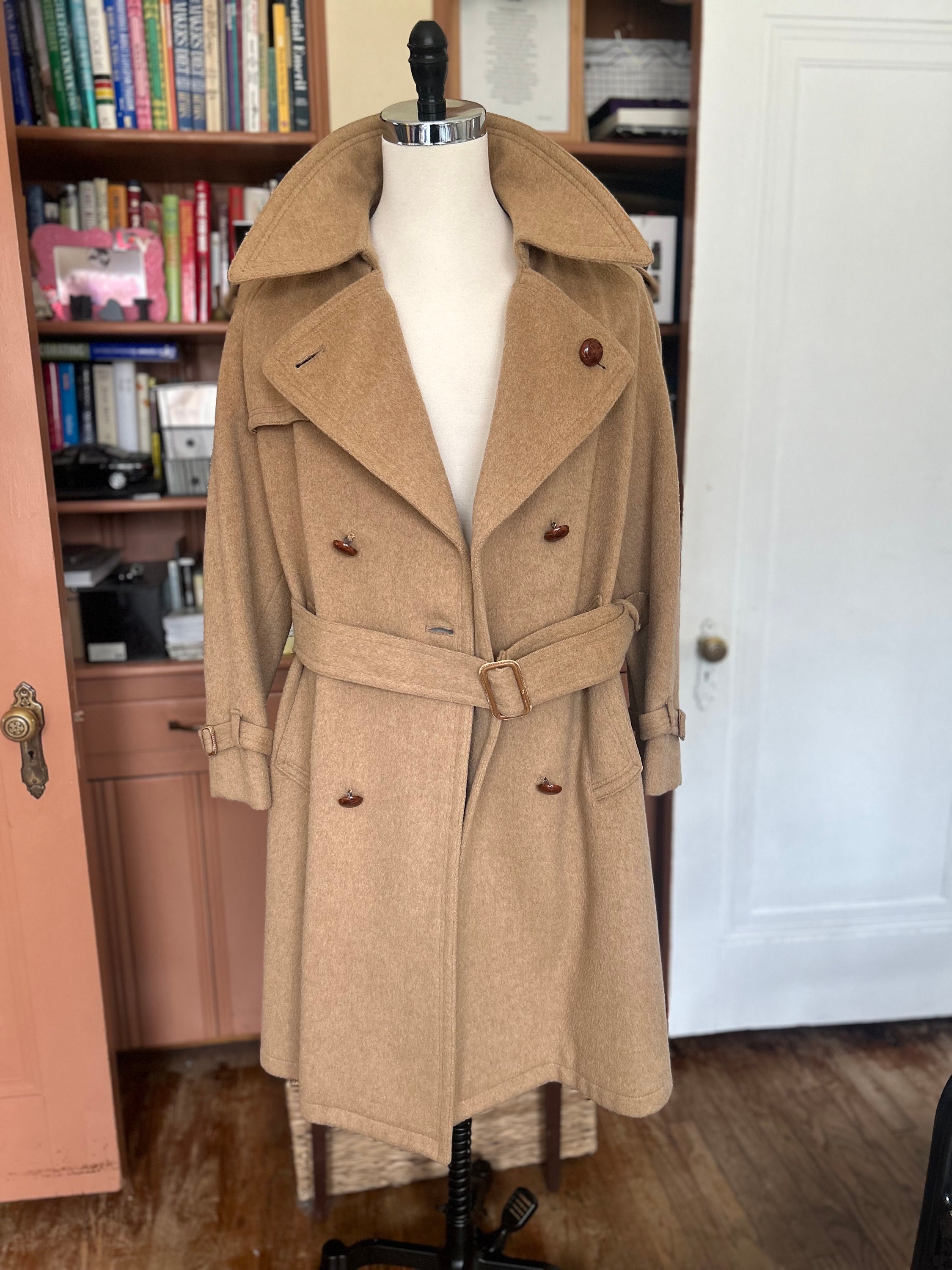 Vintage Camel Hair Trench Coat 1970s - Etsy