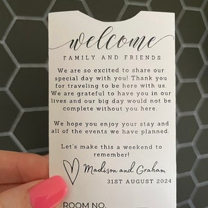 Custom Hotel Key Card Envelope or Holder - Etsy