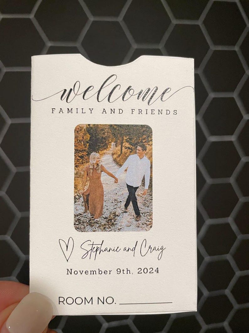 Custom Hotel Key Card Envelope or Holder - Etsy