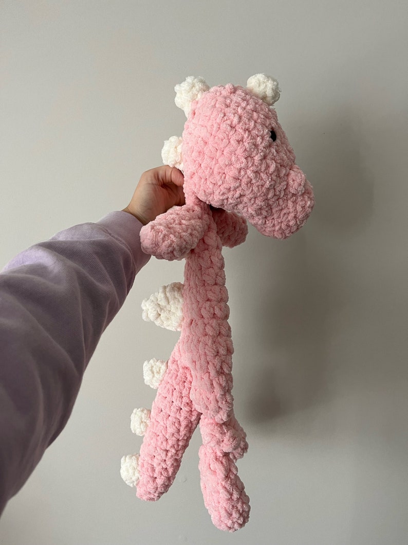Made to Order - Crochet Dinosaur Lovey, Soft Stuffed Animal for ...