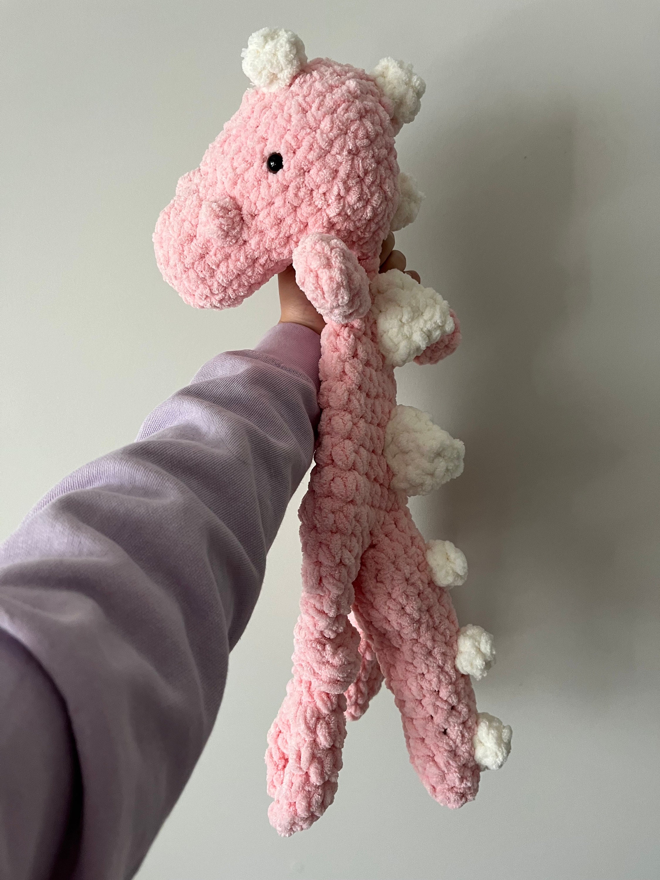 Made to Order - Crochet Dinosaur Lovey, Soft Stuffed Animal for ...