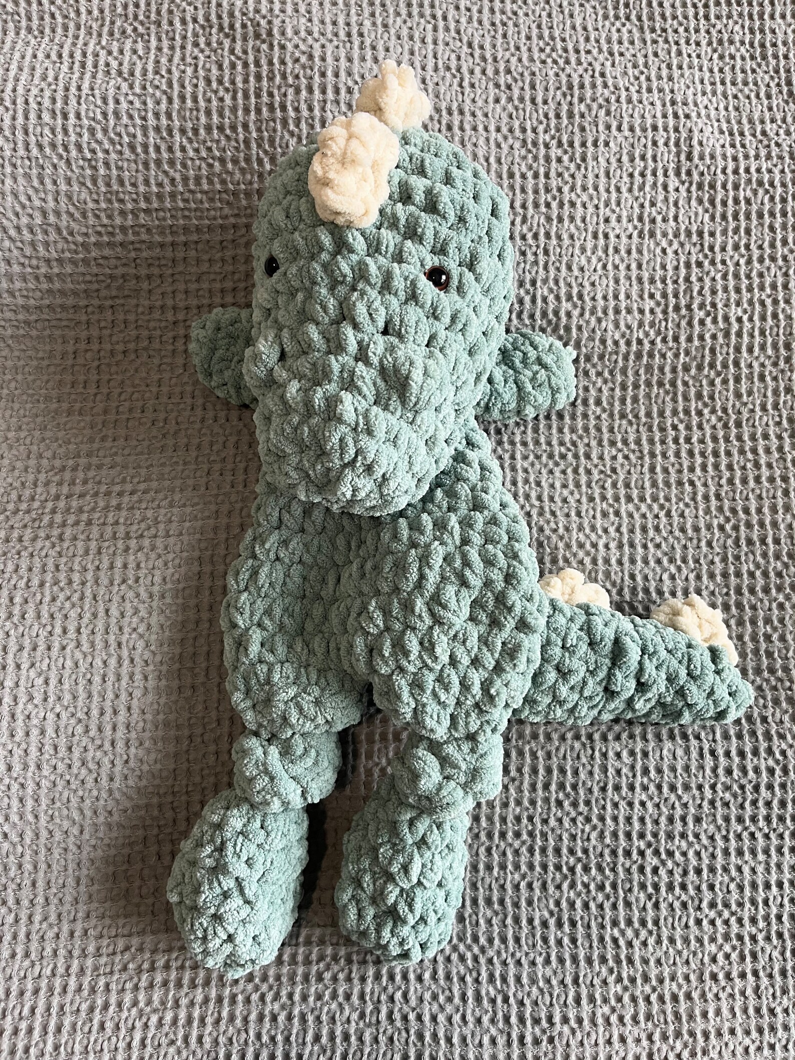 Made to Order - Crochet Dinosaur Lovey, Soft Stuffed Animal for ...