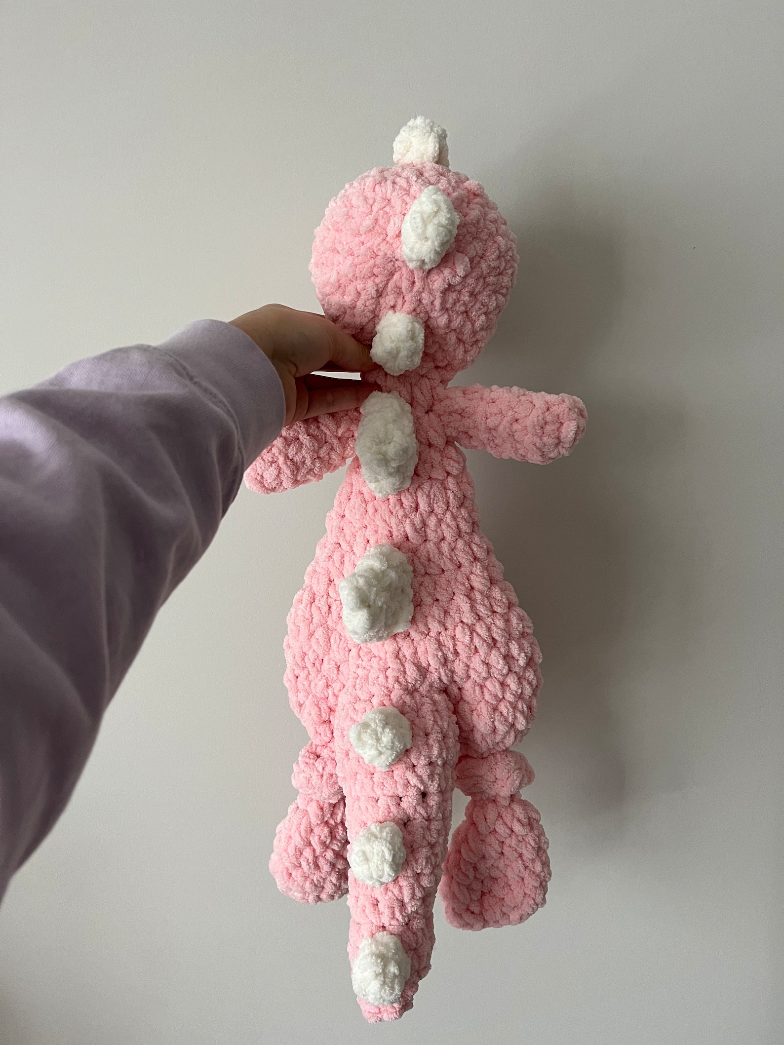 Made to Order - Crochet Dinosaur Lovey, Soft Stuffed Animal for ...