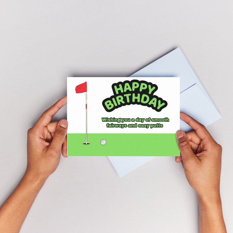 Golf Birthday Card (easy Putts) - Etsy