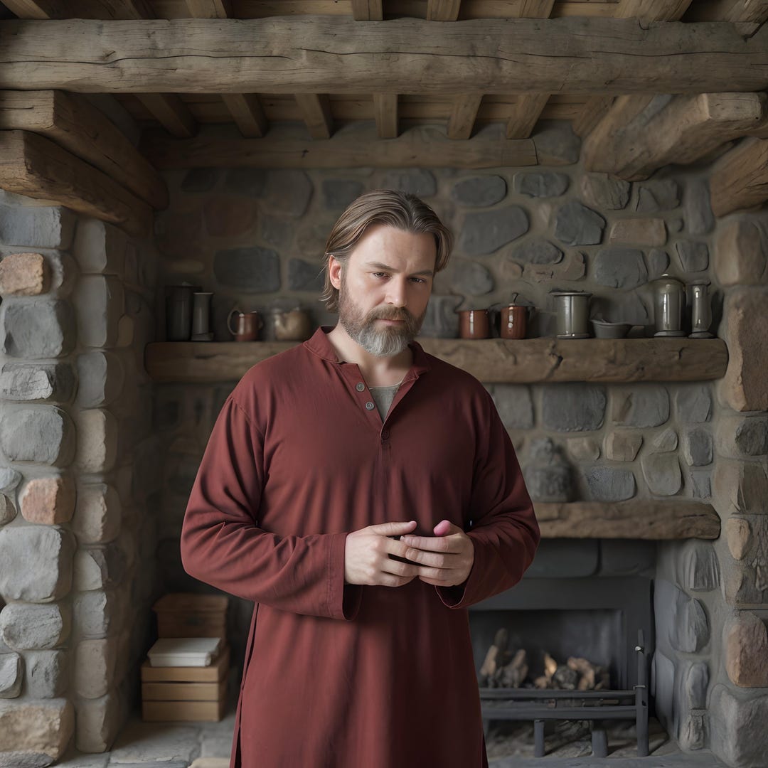 Rustic Red Medieval Tunic for Men | Historical Renaissance Renaissance ...