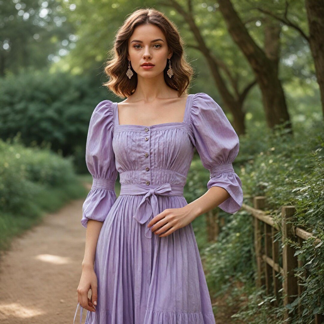 Women Linen Victorian Dress, Minimalist LARP Viking Costume ...