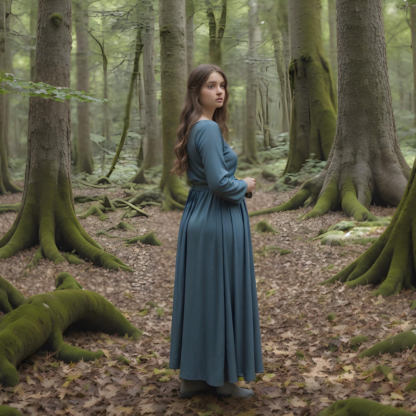 Medieval Blue Tunic Dress for Women | Renaissance Norse Cosplay Outfit ...