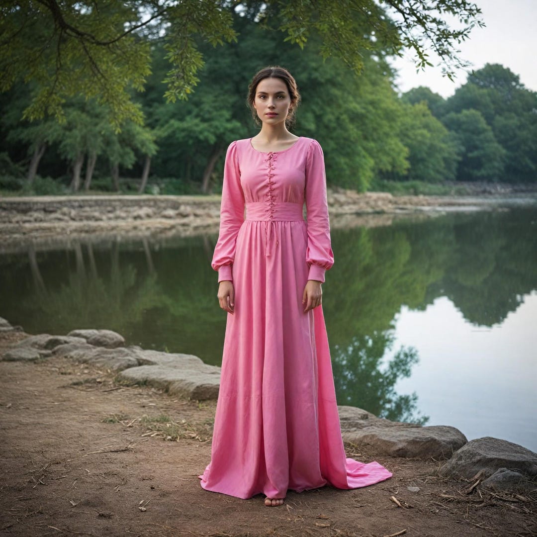 Victorian Medieval Pink Gown for Women | Renaissance Inspired Viking ...