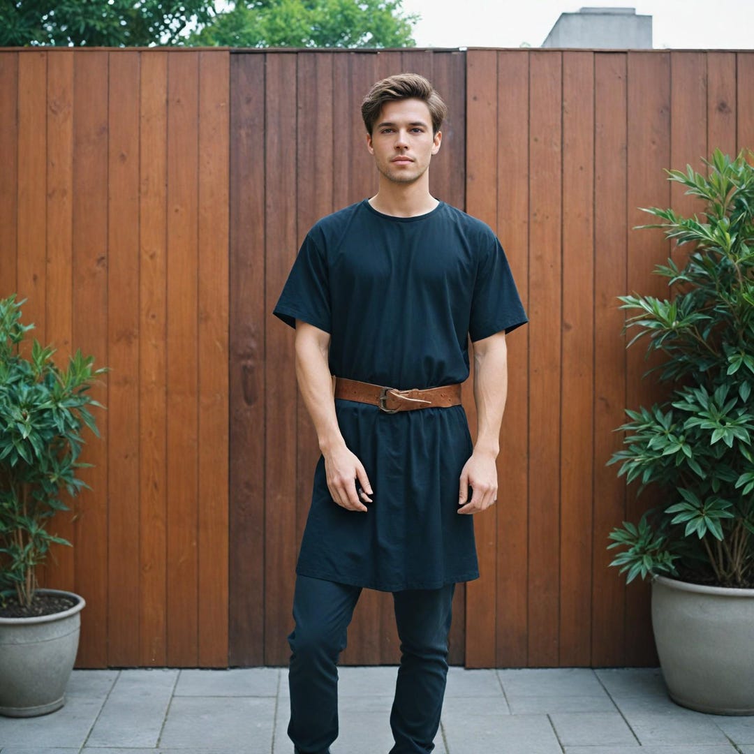 Classic Medieval Viking Tunic | Men's Renaissance Half Sleeves Top ...