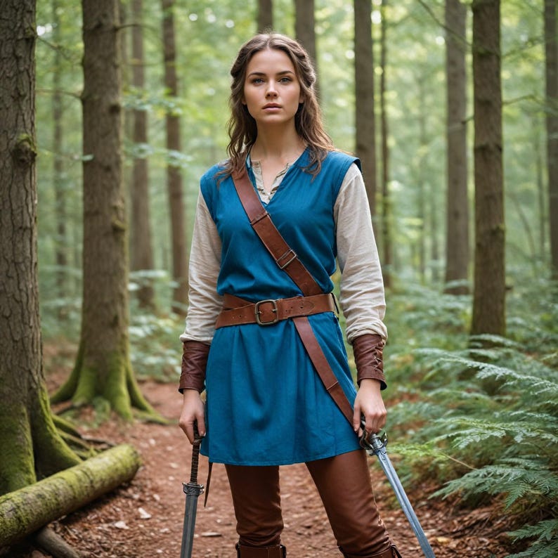 Women's Medieval Tunic Dress | Archeress Viking Role Play Costume ...