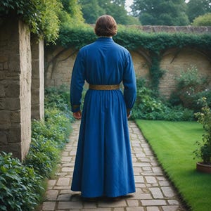Men Royal Blue Medieval Tunic Dress | Nobleman's Renaissance Viking ...
