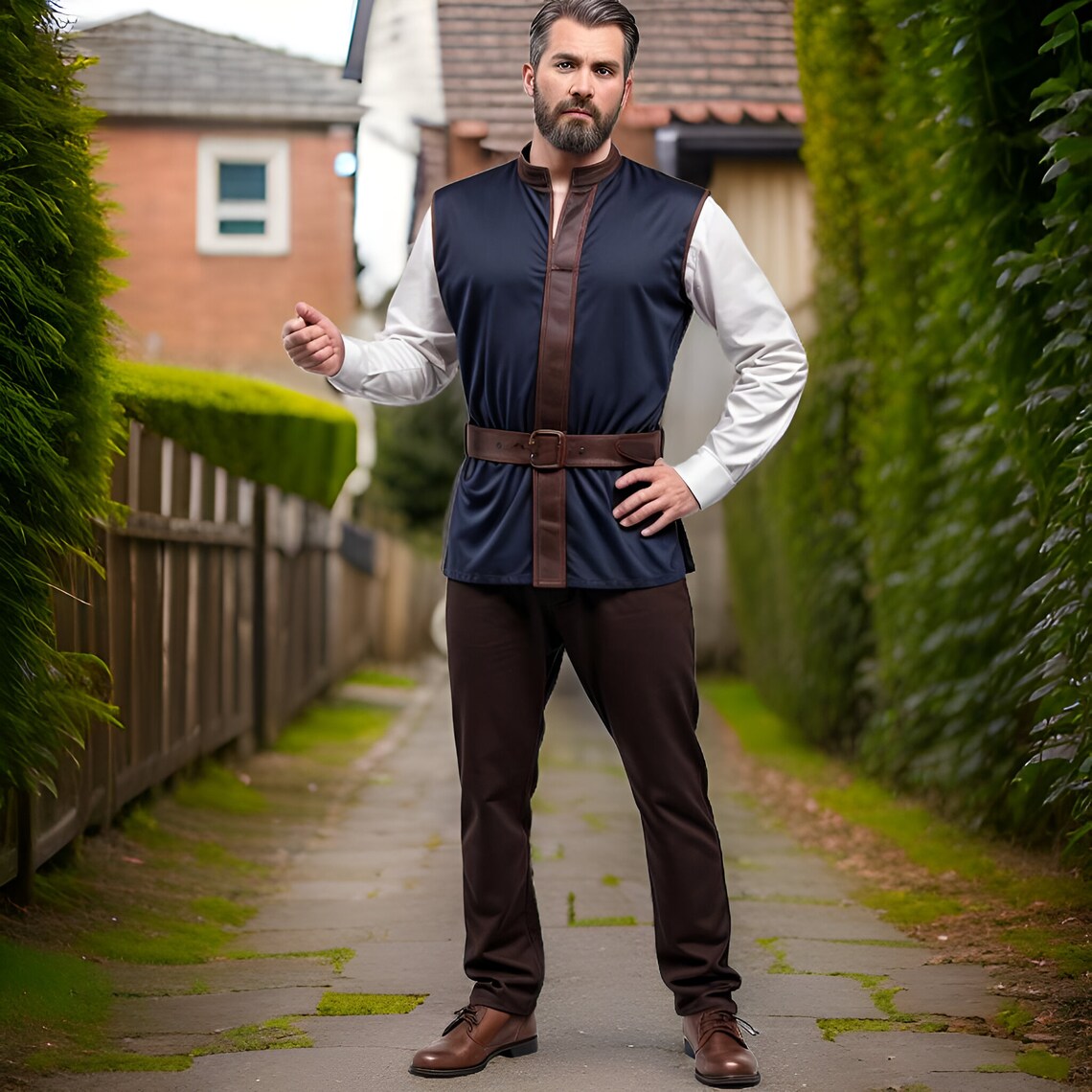 Elegant Halloween Men's Cosplay Costume Medieval Pirate Norse Cosplay ...